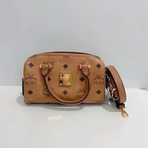 Mcm Monogram Leather Mini Duffle Bag - Multicolor