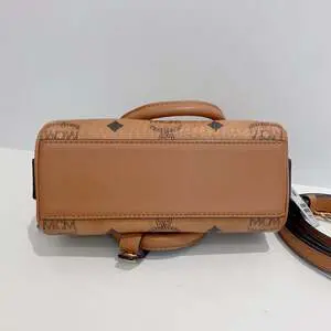 Mcm Monogram Leather Mini Duffle Bag