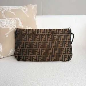 Fendi Monogram Leather Shoulder Bag