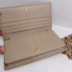 Gucci Leather Wallet With Chain
