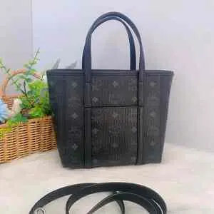 Mcm Leather Monogram Tote Bag