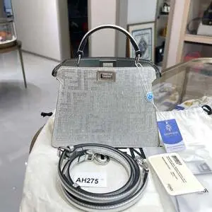 Fendi Crystal Embellished Baguette Bag - Multicolor