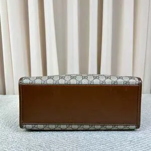 Gucci Monogram Leather Tote Bag