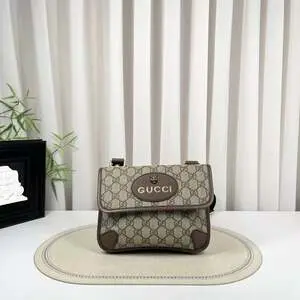 Gucci Monogram Leather Shoulder Bag - Multicolor
