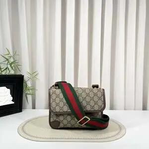Gucci Monogram Leather Shoulder Bag