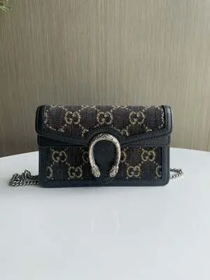 Gucci Leather Monogrammed Shoulder Bag - Multicolor