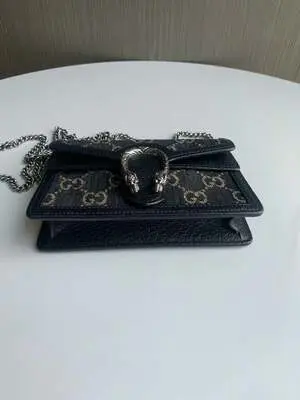 Gucci Leather Monogrammed Shoulder Bag
