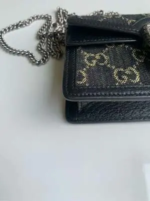 Gucci Leather Monogrammed Shoulder Bag