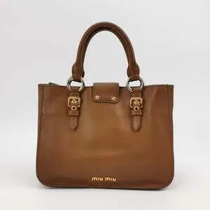Miu Miu Leather Top Handle Bag