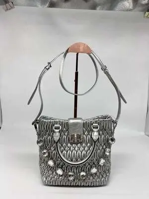 Miu Miu Silver Leather Bag - Multicolor