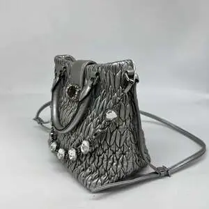 Miu Miu Silver Leather Bag