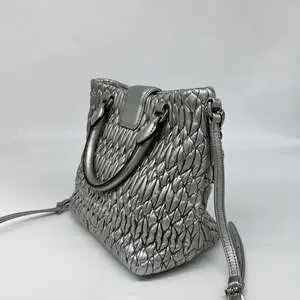 Miu Miu Silver Leather Bag