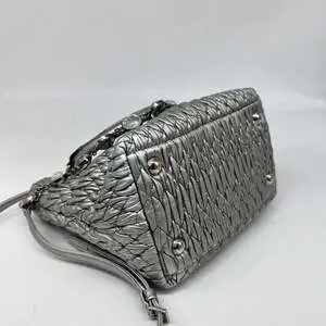Miu Miu Silver Leather Bag