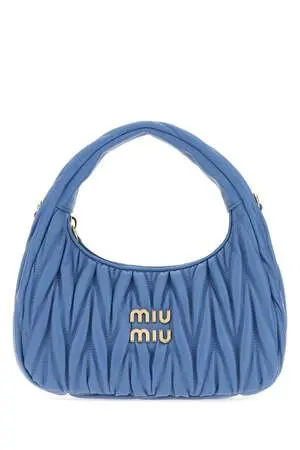 Miu Miu Cerulean Nappa Leather Wander Handbag - Blue