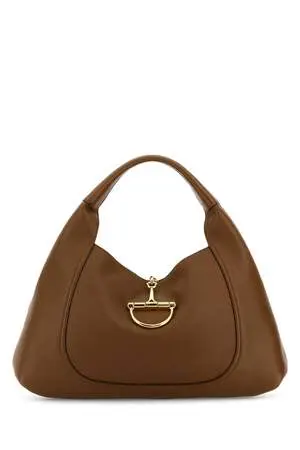 Gucci Leather Large Softbit Shoulder Bag - Brown