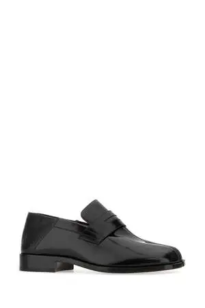 MAISON MARGIELA Black Leather Tabi Loafers