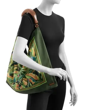 Farm Rio Satin Scarf Medium Bag