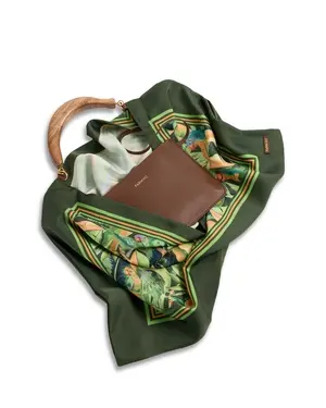 Farm Rio Satin Scarf Medium Bag