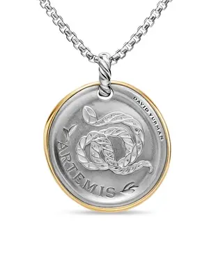 David Yurman Artemis Medallion Amulet With Diamonds - Silver/gold