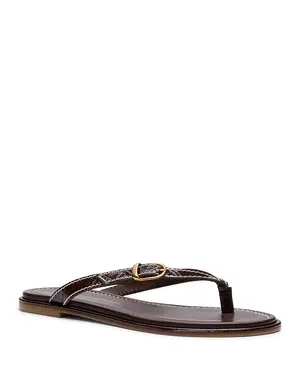 STUART WEITZMAN Park Thong Sandals - Walnut