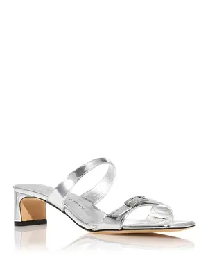 STUART WEITZMAN Baby Babette Slide Sandals - Silver