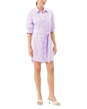 Fifteen Twenty Tatum Ruched Sleeve Shirt Dress