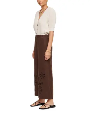 Fifteen Twenty Zora Embroidered Ankle Pants