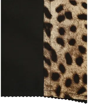 Dolce & Gabbana Leopard Print Charmeuse Top