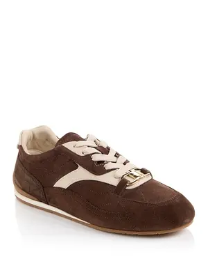 FERRAGAMO Sophie Gancini Suede Sneakers