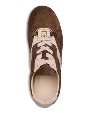 FERRAGAMO Sophie Gancini Suede Sneakers