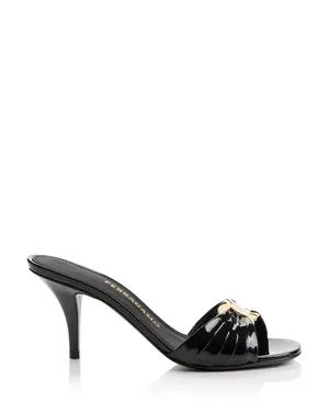 FERRAGAMO Witty 70 Gancini Slide Sandals