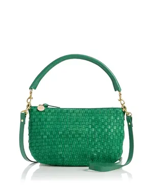 Clare V. Moyen Messenger Woven Leather Bag - Grass