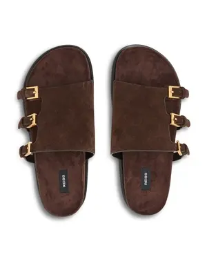 REISS Buckled Slide Sandals