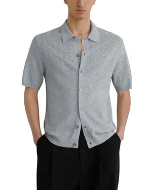 REISS Phoenix Textured Geo Pattern Shirt