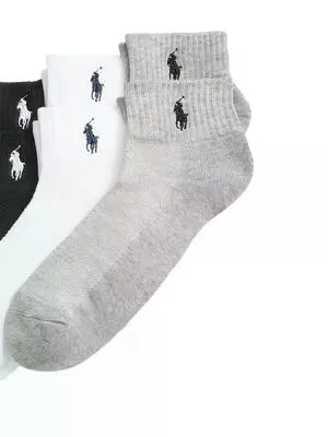 Polo Ralph Lauren Logo-embroidered Ribbed-knit Socks