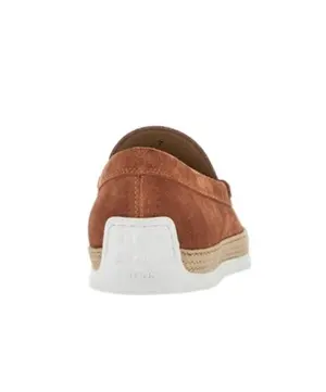 TOD'S Round Toe Suede Loafers