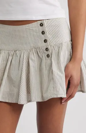 BDG URBAN OUTFITTERS Olga Stripe Cotton Miniskirt