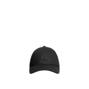 Moncler Cotton Gabardine Baseball Cap - Black