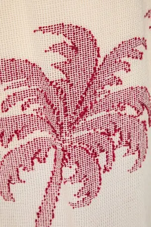 Zimmermann Fil Coupé Cotton Midi Skirt With Tropical Print