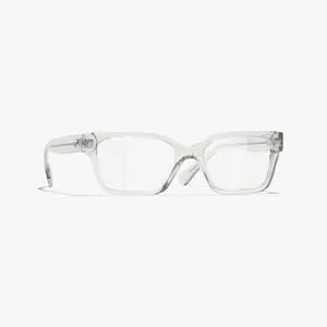 Chanel Rectangle Eyeglasses - Transparent Gray