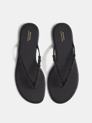 REFORMATION Geffen Thong Sandal - Black