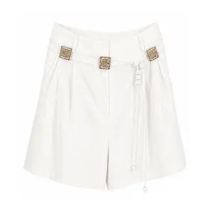 MONLICIA Velina Single Pleat Mini Shorts