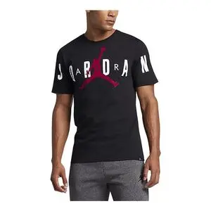 JORDAN Stretch Jumpman T-shirt 'black Gym Red - Black/multi-color