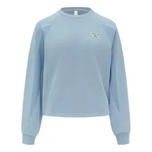 REEBOK Round Neck Knitted Loose Casual Pullover Sweatshirt - Blue