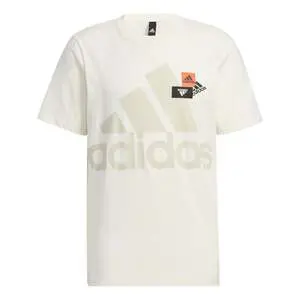 Adidas Alphabet Logo Printing Casual Round Neck Short Sleeve White T-shirt - Default Color