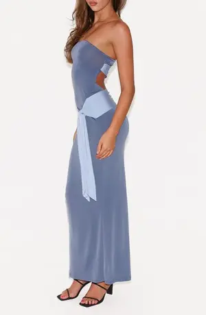 TIGER MIST Tove Strapless Maxi Dress