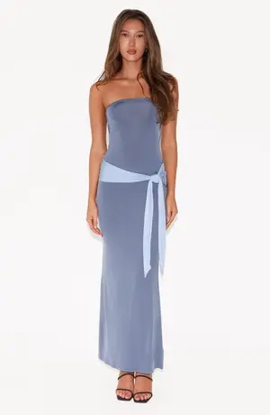 TIGER MIST Tove Strapless Maxi Dress