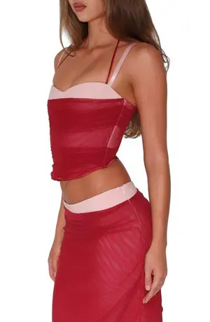 TIGER MIST Caline Corset Top - Red