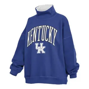 PRESSBOX Kentucky Wildcats Oversized Mock Neck Sweatshirt
