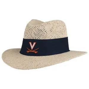 AHEAD Virginia Cavaliers Wellington Gambler Straw Hat - Tan